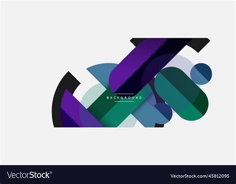 Geometric Shapes Composition Abstract Background Vector Image