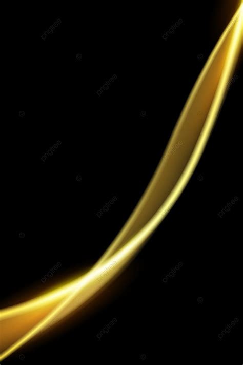 Golden Flowing Vector Art Png Flowing Curve Golden Lines Flow Curve