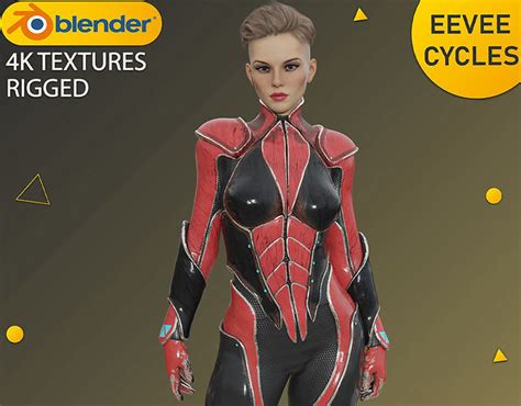 3d Model Advanced Female Character 107 With Sci Fi Battle Armor