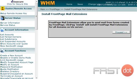 Managing Frontpage Extensions In Whm