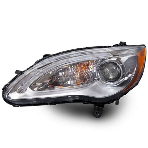 Headlight Fits 2011 2014 Chrysler 200 Sedan Chrome Housing Halogen