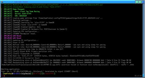 BUG PCSX On Linux Immediately Aborts With Assertion Failed In Function Void RecRecompile U
