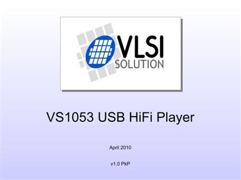 Vs1053 Usb Hifi Player Vlsi Solution