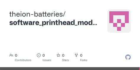 Github Theion Batteries Software Printhead Module