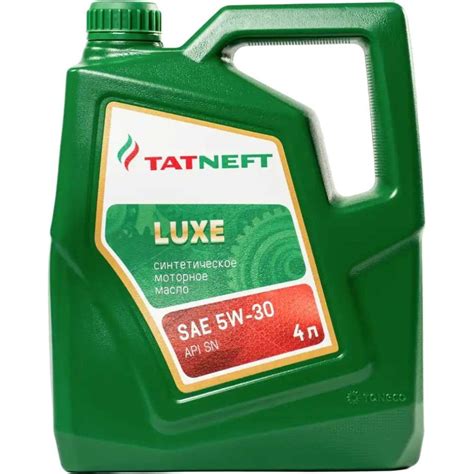 ТАТНЕФТЬ Масло моторное - LUXE синтетика API SN/SM/ILSAC GF-5 5W-30 4л ...