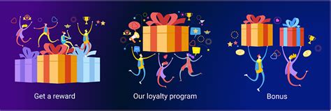 온라인 보상 컨셉 디지털 추천 프로그램 사람들은 선물 상자를 받습니다 방문 페이지에 대한 웹 배너 템플릿 홈페이지 포스터 Ui