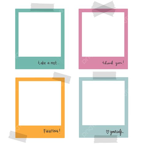 Cute Colorful Polaroid Photo Frame Polaroid Frames Cute Polaroid