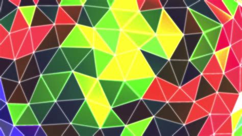 Abstract Low Poly Triangular Crystalline Background Loop Animation Hd Moving And Reflection