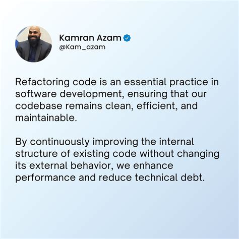 Refactor Your Code For Growth Kamran A Posted On The Topic Linkedin