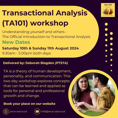 Learn Transactional Analysis With Deborah Blagden Janus Cpd Posted On
