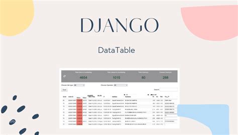 Datatable Django