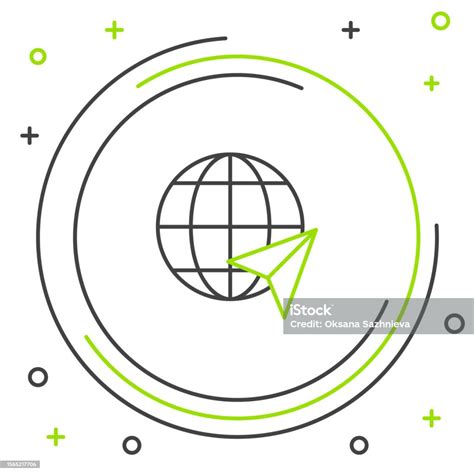 흰색 배경에 격리 된 글로브 아이콘의 라인 위치입니다 세계 또는 지구 기호 다채로운 개요 개념 벡터 0명에 대한 스톡 벡터 아트