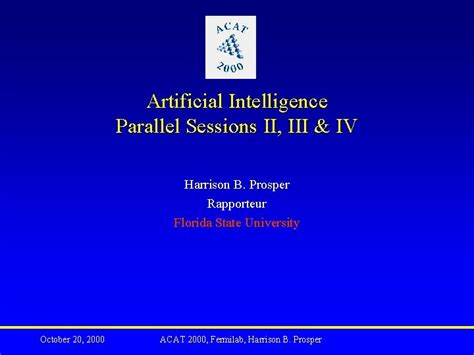 artificial intelligence parallel sessions ii iii iv harrison