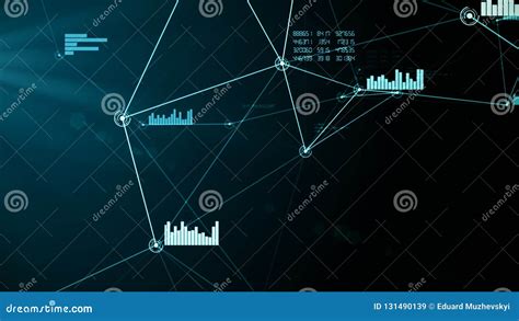 Futuristic Abstract Cyan Network And Data Connection Grid Illustration Stock Image Image Of