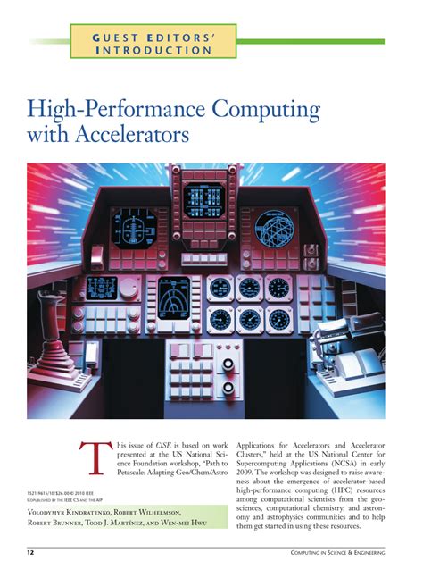 Pdf High Performance Computing With Accelerators