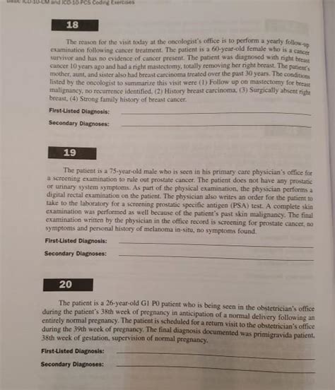 Solved Assign The Correct ICD 10 CM And ICD 10 PCS Codes For Chegg Com