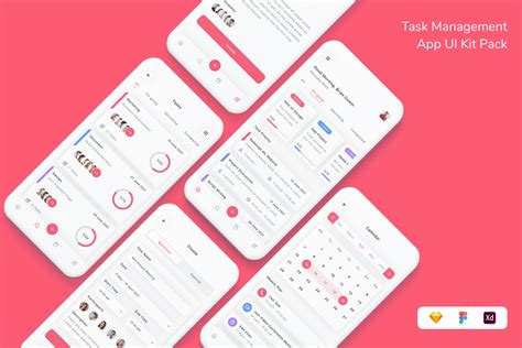 Task Manager App UI Kit Pack Graphic By Betush Creative Fabrica