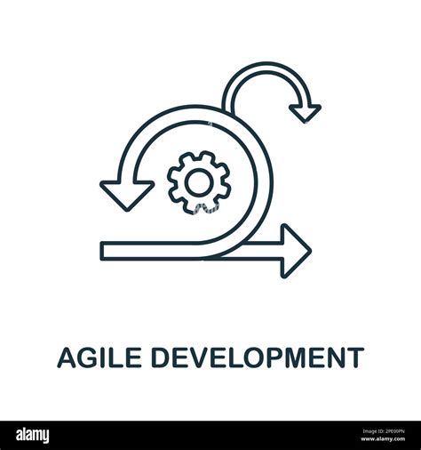 Agile Development Line Icon Monochrome Simple Agile Development