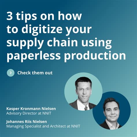 Morten Christensen On Linkedin How To Digitize Your Supply Chain Using Paperless Production