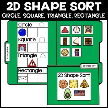 2D Shape Sorting File Folder Sorting Shapes 2D Shape Activities
