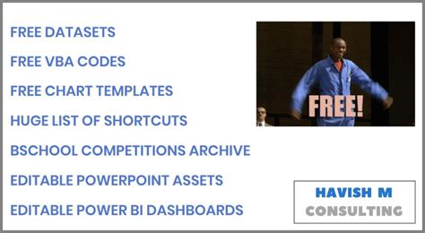like free stuff free datasets free vba codes free chart templates huge