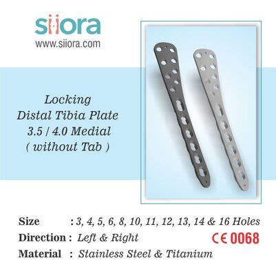 Locking Distal Tibia Plate Mm Business Product By Siora Surgicals Pvt Ltd