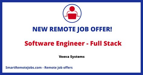 Software Engineer Full Stack Veeva Systems Smart Remote Jobs