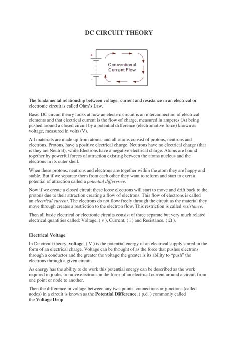 SOLUTION Dc Circuit Theory Studypool