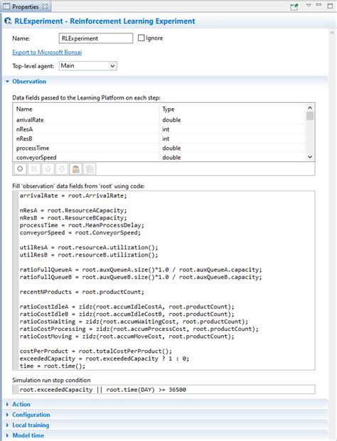 Reinforcement Learning Anylogic Help