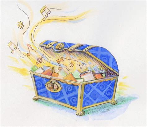 Музыкальная шкатулка в простых рисунках для детей