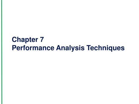 PPT Chapter Performance Analysis Techniques PowerPoint Presentation ID