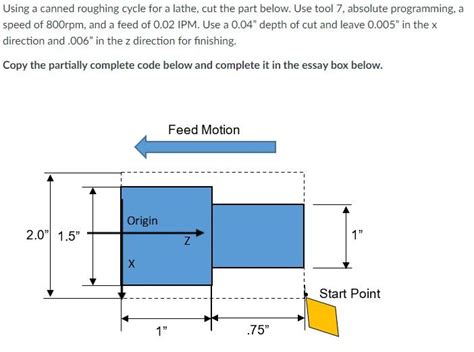 Using A Canned Roughing Cycle For A Lathe Cut The