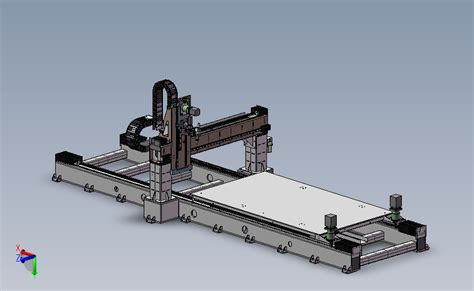 龙门式三维激光切割机 SOLIDWORKS 2012 模型图纸免费下载 懒石网