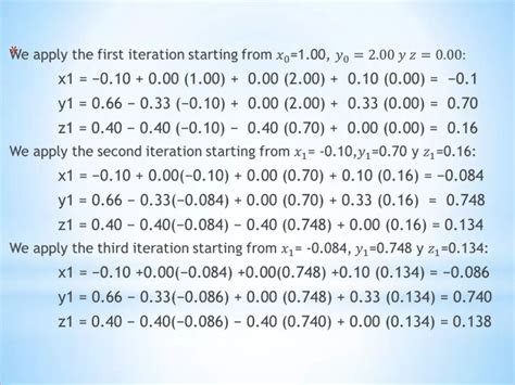 Iterative Methods For The Solution Ppt