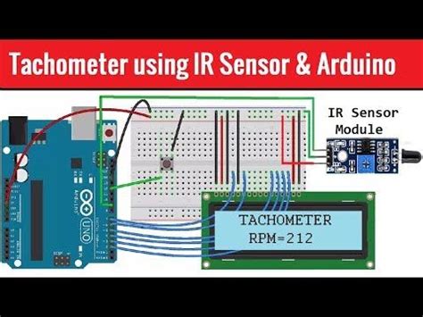 Digital Tachometer Rpm Using Ir Sensor With Arduino In Arduino Lcd Arduino Tachometer