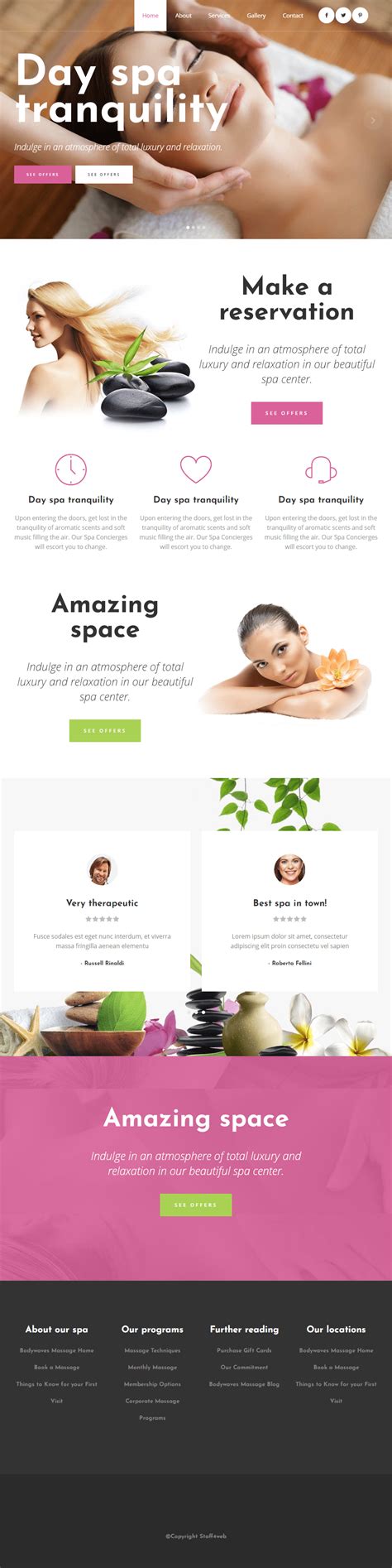 Spa Wordpress Website On Behance