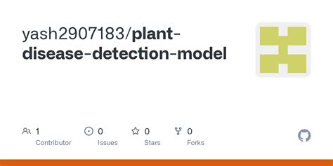 Github Yash2907183 Plant Disease Detection Model