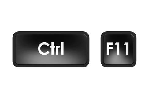 Premium Photo Keyboard Shortcut With Control And F11 Button