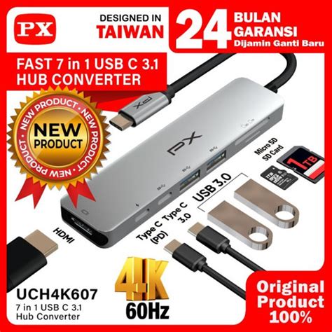 Promo Hub Usb Converter Type C Hdmi Usb In Px Uch K Kota Tangerang Px