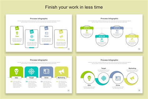Process Infographics Template Design Cuts