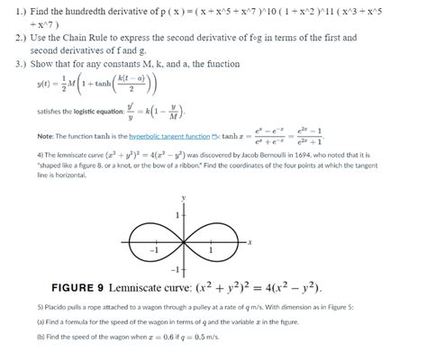 Solved 1 Find The Hundredth Derivative Of