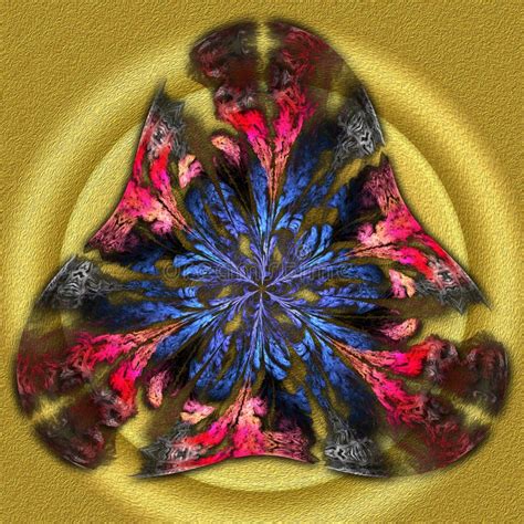 3d Fractal Triangle Pattern Stock Illustration Illustration Of