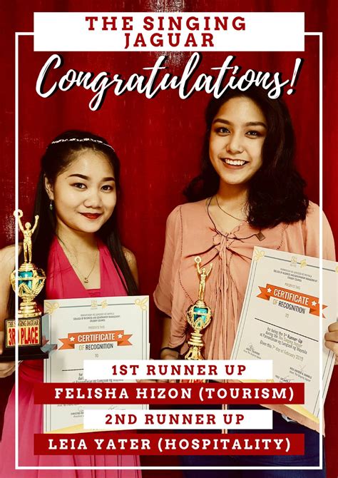 Congratulations Isha Hizon Plm Tourism And Hospitality