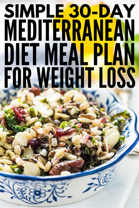 30 Day Mediterranean Diet Meal Plan For Weight Loss Artofit