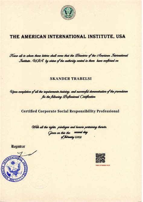 Skander Trabelsi On Linkedin Certificate Rse Social Responsability Professional