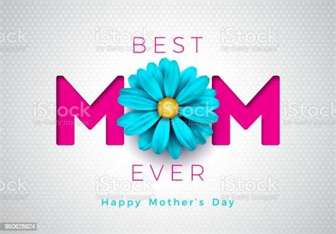 해피 어머니의 날 인사말 카드 그림 흰색 바탕에 꽃 고 엄마 인쇄 상의 디자인 배너 전단지 초대장 브로셔 포스터에 대 한 벡터 축 하 일러스트 템플릿 0명에 대한 스톡 벡터