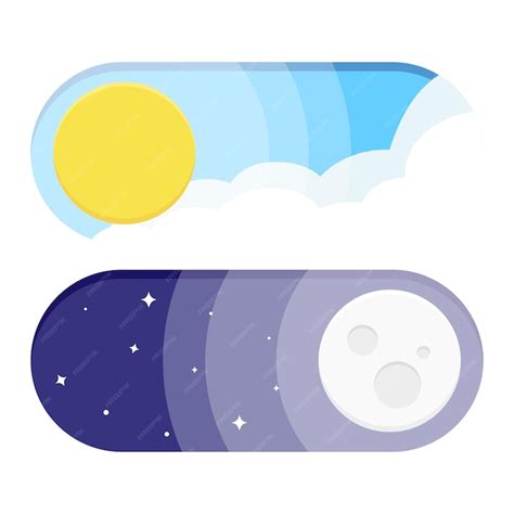 Premium Vector Day And Night Mode Switch Isolated On White Background