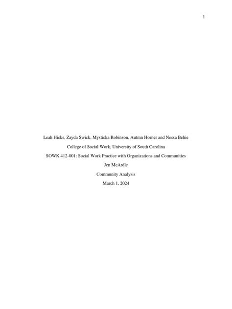 412 Community Anaylsis Pdf