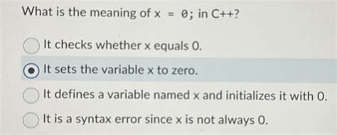 Solved What Is The Meaning Of X0 In C It Checks Whether