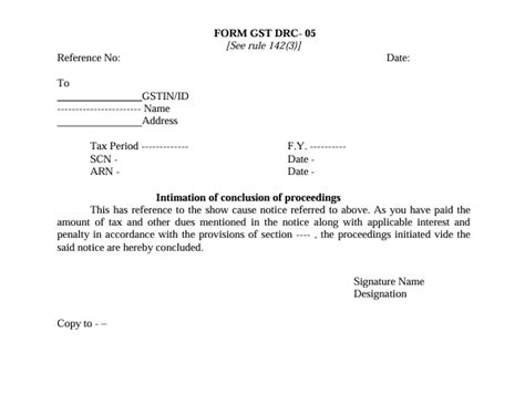 What Is DRC In GST Intimation Of Conclusion Of Proceedings